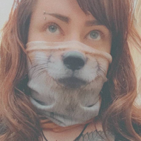 Red Fox Neck Gaiter, Fox Face Mask, Fox Costume, Face Covering, Party ...