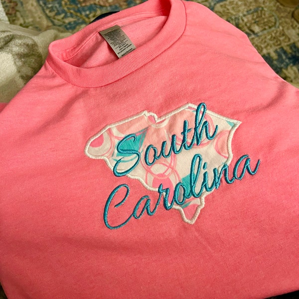 South Carolina State Applique Embroidery Design. South Carolina Machine ...