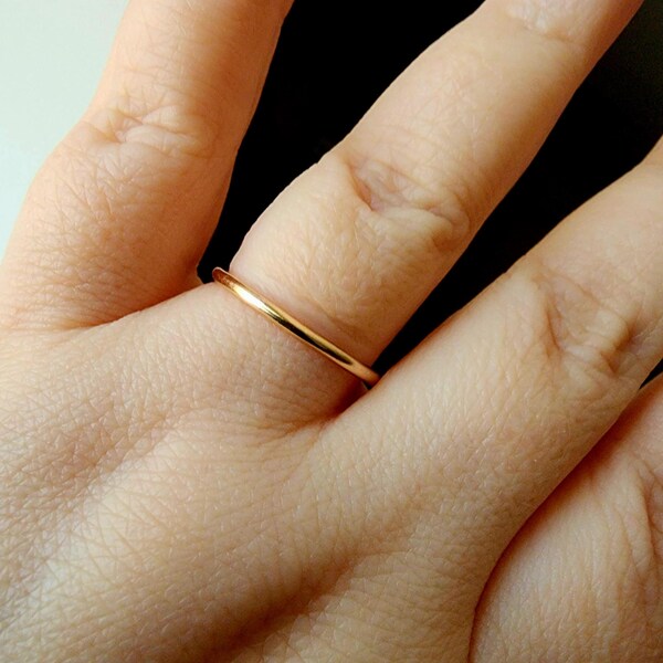 Personalized Initial Stacking Ring SET. Mixed Metal Rings. Rose, Yellow ...