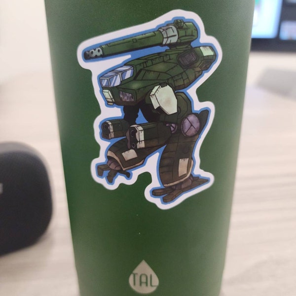 Cute Battletech Sticker | Urbanmech Chibi | Dumpster Fire - Etsy