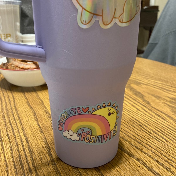 Positivity Sticker, Cute Vinyl Stickers for Laptops, Car Decals ...