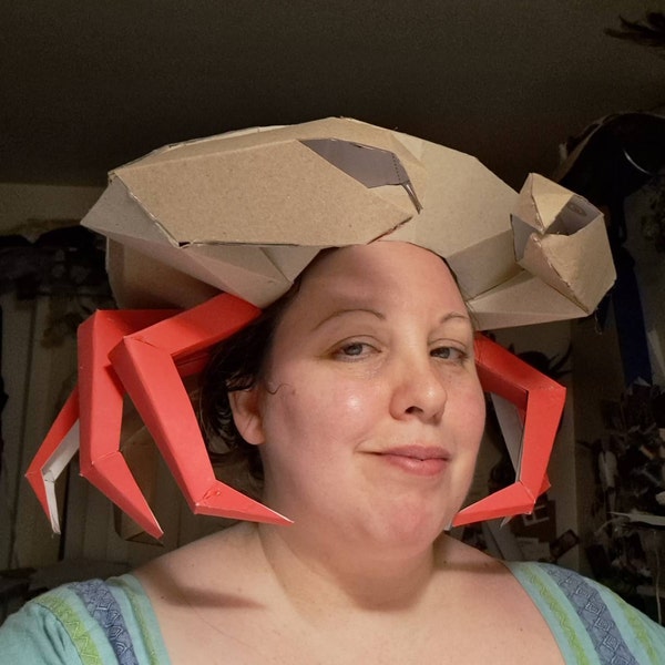 Crab Hat, Papercraft Mask Template - Etsy