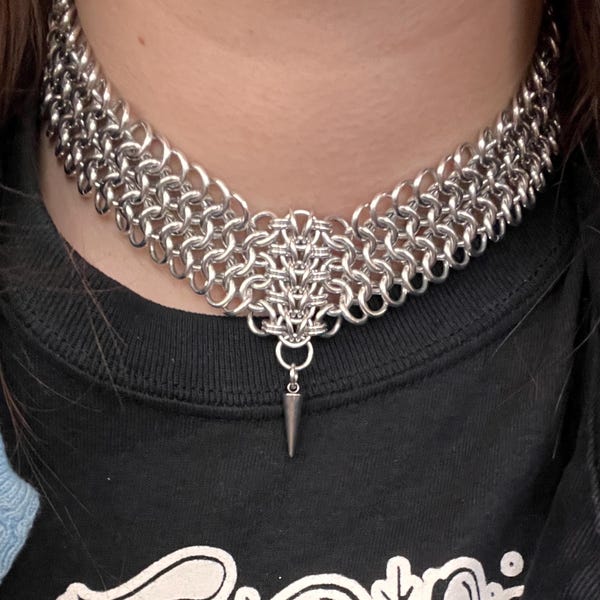 Spiked Byzantine Chainmail Earrings: Gothic Double O Design for Edgy ...