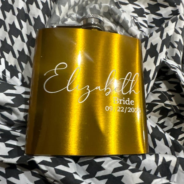 Personalised Ladies Hip Flask, Bridesmaid Gifts, Gift for Her, Maid of ...