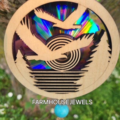 Sunflower Suncatcher Repurposing Dvds Laser Cut File SVG, PDF, EPS ...