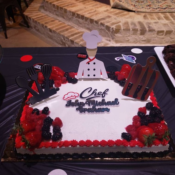 Chef Theme Cake Topper - Chef Party Decor - Etsy