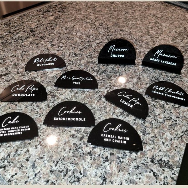 Acrylic Buffet Food Name Sign, Food Table Tent Card, Food Tag, Cute ...