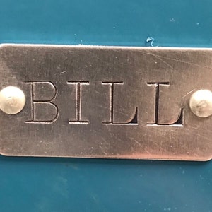 Vintage Name Tag Custom Locker Plate 1 X 2 Inch Metal - Etsy
