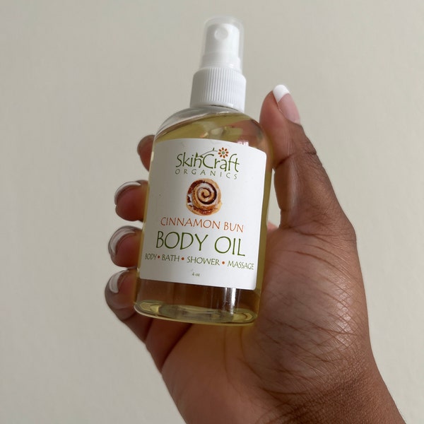 Cinnamon Bun Body Oil Spray Moisturizer - Cinnamon Bath & Massage Oil ...