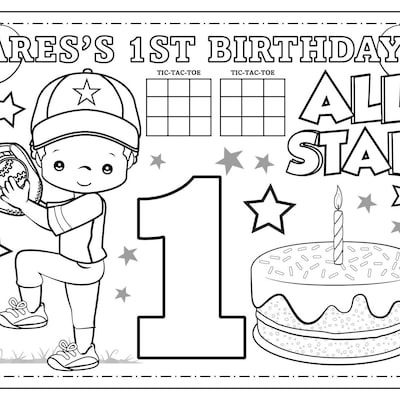 PERSONALIZED CAMPING Happy Birthday Printable Placemat Activity ...