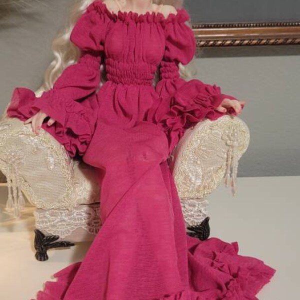 Vintage Long Bjd Dress 1/4 1/3 BJD Clothes Doll Dress for Msd/sdgr/sd16 ...