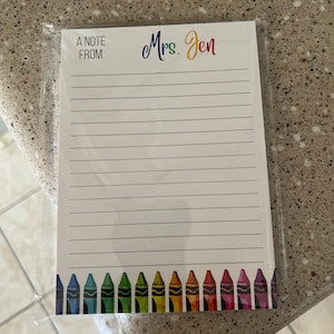 Teacher Personalized Notepad Custom Teacher Notepad Teacher - Etsy