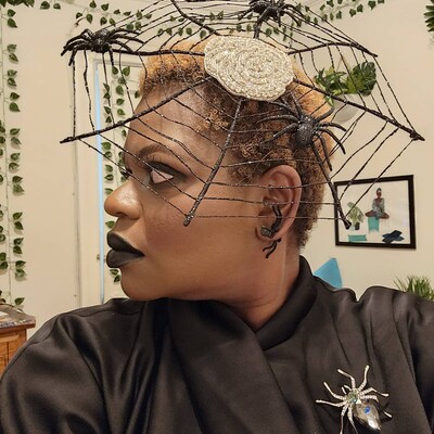 Spider Web Fascinator Halloween Costume Black Widow - Etsy