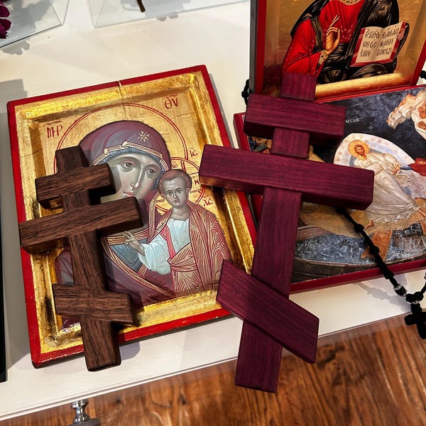 Oak Wooden Orthodox Wall Cross - Etsy