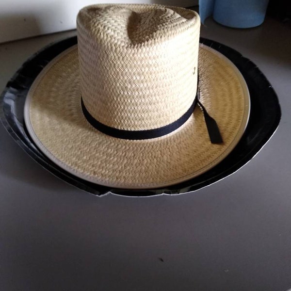 Amish Man's Hat Medium New Straw Hat - Etsy