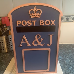 PERSONALISED Wedding Post Box, Party, Royal Mail Style Flat Pack, Ready ...