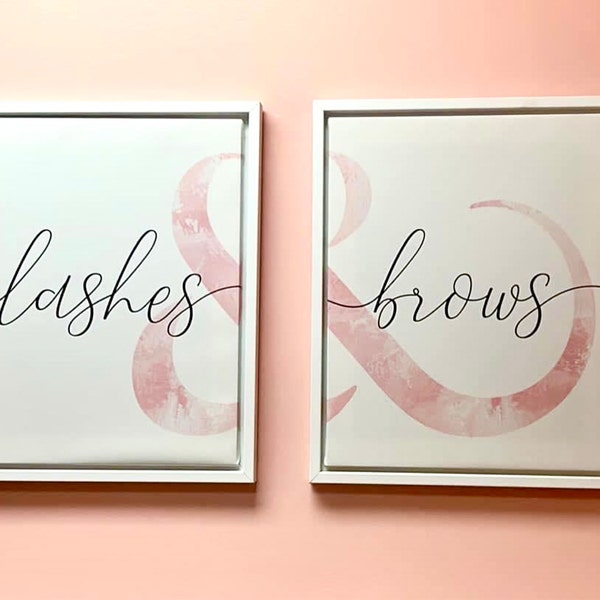 Beauty Salon Prints,makeup Wall Art,brow Decor,lashes Decor,lashes and ...