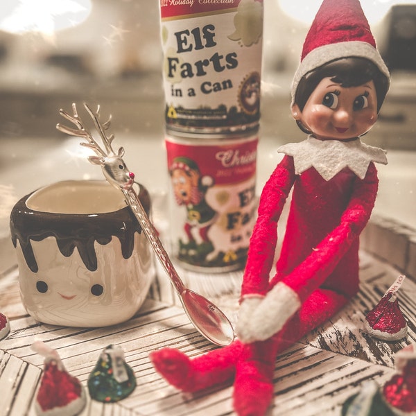 2 Funny Elf Fart Soup Can Labels - GREAT Gag Gift or Stocking Stuffers ...