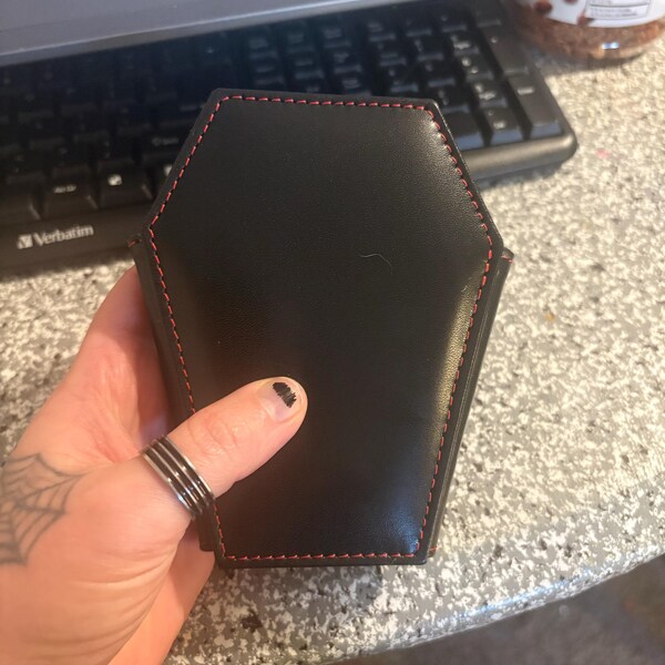Coffin Pencil Case,vampire Pencil Case,coffin Leather Pencil Holder ...