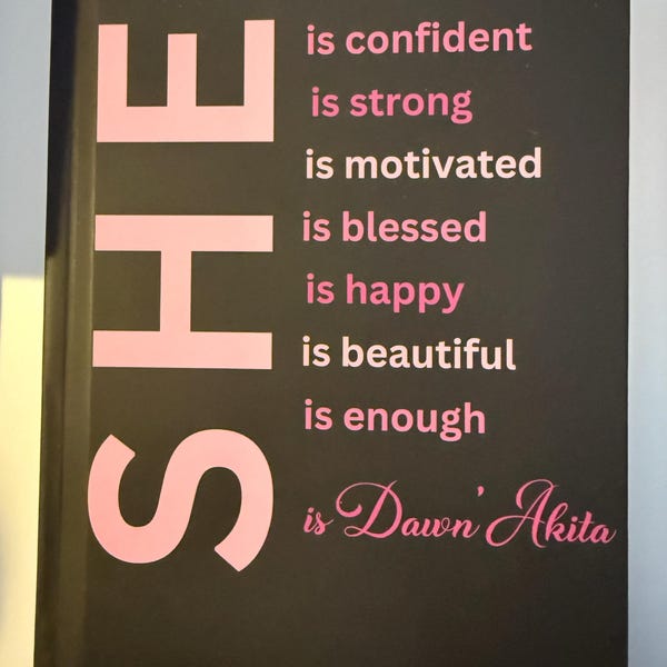 She is Me Journal, Custom Journal With Name, Personalized Notebook ...