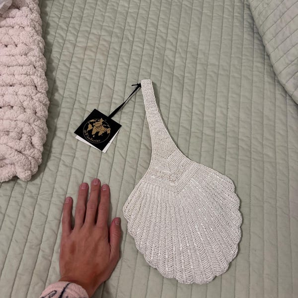 Bridal Clutch, Wedding Clutch, Shell Shaped Beaded Wristlet,couture ...