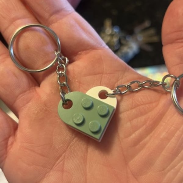 Heart Keychain Set - Made With Genuine LEGO® - Matching Keychains, Gift ...