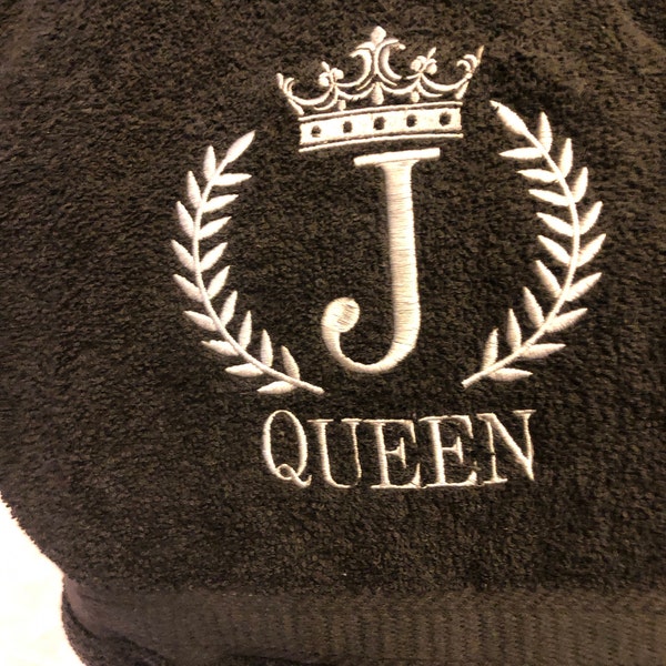 Monogram Embroidery Robe/ Split Monogram Robe/personalized Satin Robe ...