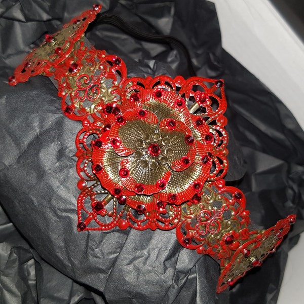 Red Vampire Circlet - Gothic Crown - Blood Red Headpiece - Etsy