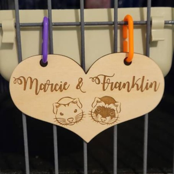 Guinea Pig Cage Tag, Personalized, Custom, Engraved Wood, Pet Guinea ...