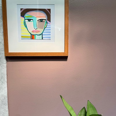 Green Abstract Face Art Woman Face Painting Original Art Woman Painting ...