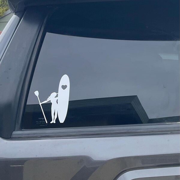 Paddleboard Paddle Board Girl Decal Sticker for Car Window - Etsy
