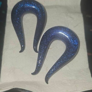 1 Pair 2 Pieces Solid Pink Pinchers Spirals Glass - Etsy