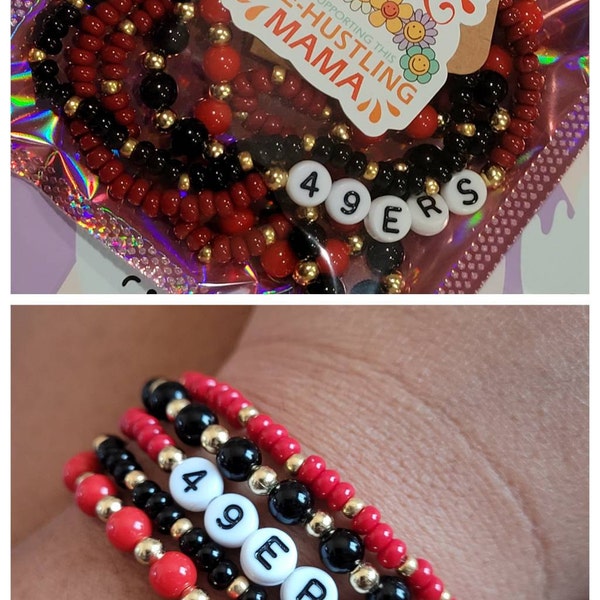 San Francisco 49ers Bracelets | 49ers Bracelet | Football Bracelet ...
