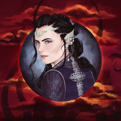 Custom Fantasy Character Bust Portrait Character Commission Painting ...