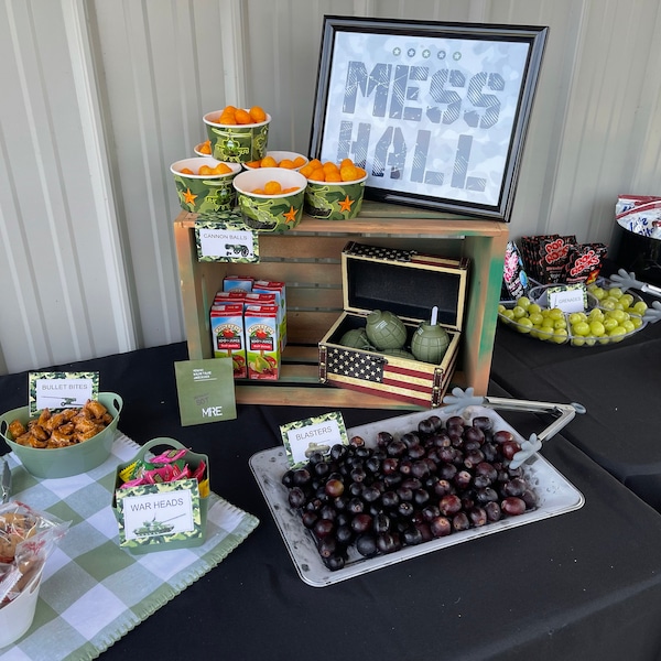 Mess Hall Party Sign - Army Military Birthday Party Decorations - Etsy