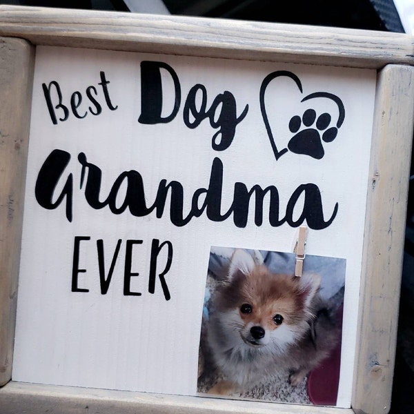 Dog Grandma Sign, Pet Lover Gift, Dog Owner Decor, Rustic Animal Decor ...