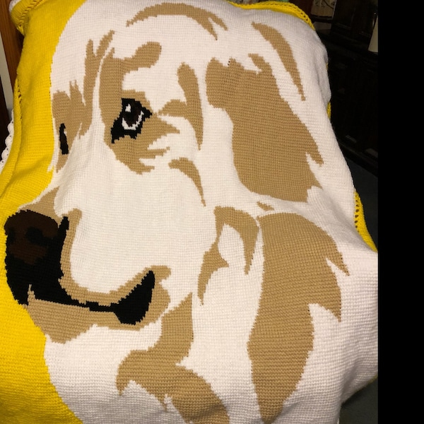 Great Pyrenees CROSS STITCH Pattern, CROCHET Graphghan Blanket Pattern ...