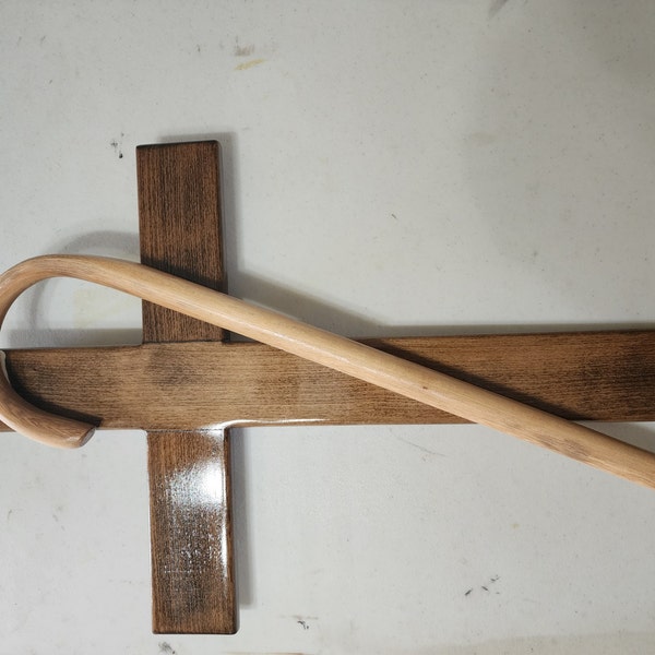 Shepherd's Crook, Shepherd’s Staff, Stockman’s Cane, Solid Oak Steam ...
