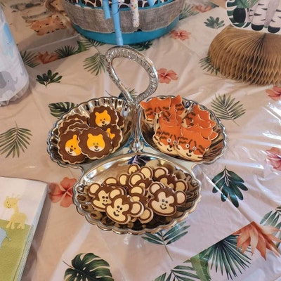 Mini Safari Jungle Cookies 2 1/2 Dozen Mini Cookies Mini Tiger, Monkey ...