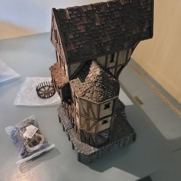 Town Buildings Set 3D Print, Modular Village District, 28mm Terrain ...