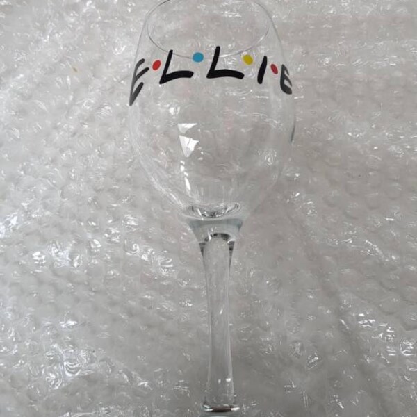 Personalised ‘friends’ Theme Gin Glass, Gift, Birthday, Hen Do, Secret ...