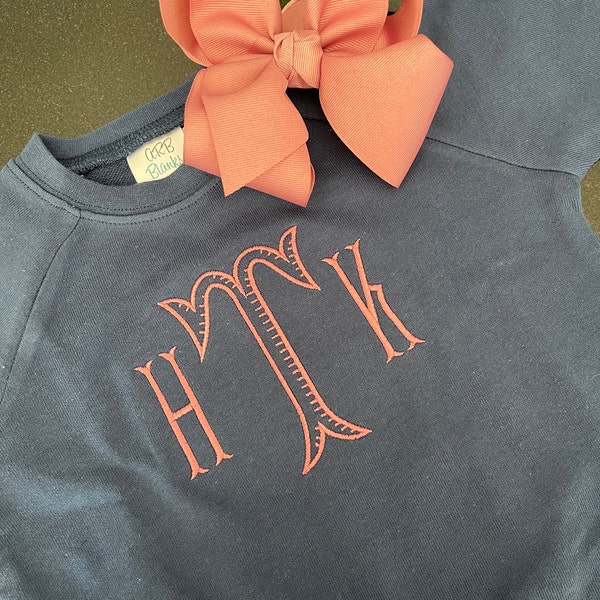 Monogrammed Sweatshirt, Toddler Sweater, Girls Monogram Shirt, Boys ...