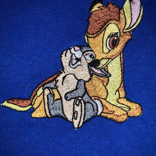 Cute Bambi and Thumper Embroidery Design, 4x4 and 5x7 Hoop, Bambi ...