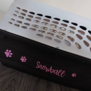 Custom Pet Carrier Label, Dog Carrier Decal, Personalized Pet Carrier ...