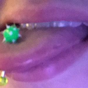 Tickler Tongue Rings Bar Straight Barbell Piercing Jewelry in Choice of ...