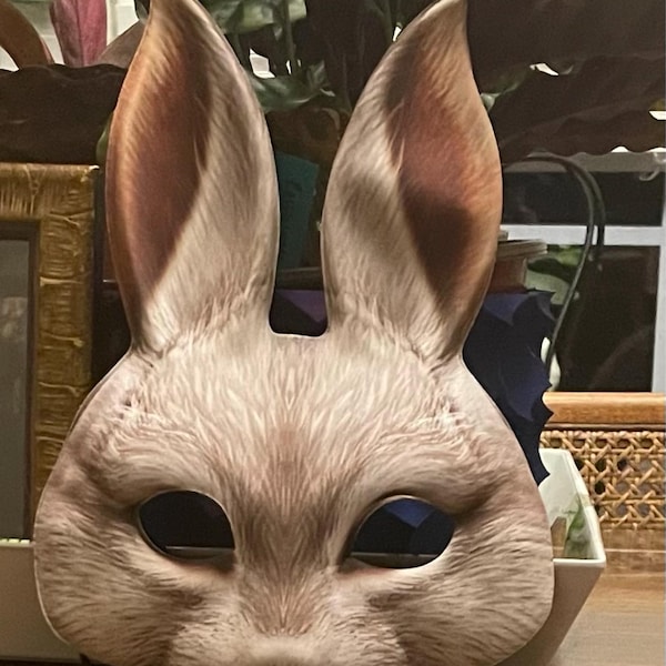 Kids Women Vintage Classic Animal Mask Winter Rabbit Half Mask Bunny ...