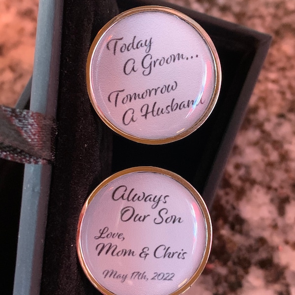 Personalized Cufflinks Today A Groom Handmade Cuff Links for Grooms ...