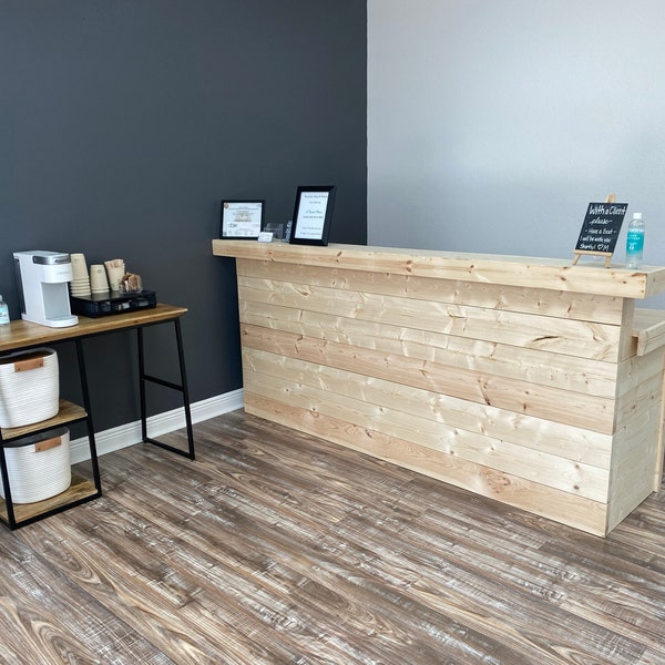 Hello Shabby Reception Desk - Unfinished, 2 Level - Etsy