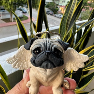 Mini Pug Resin Hand Sculpted and Cast Collectible - Etsy
