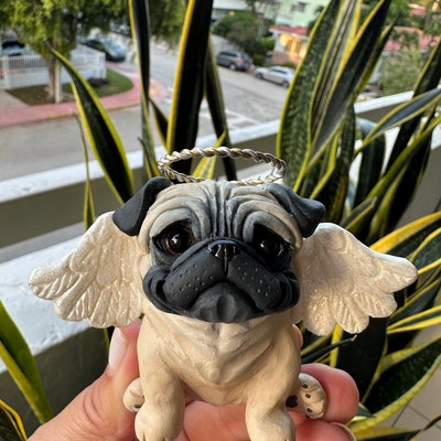 Mini Pug Resin Hand Sculpted and Cast Collectible - Etsy